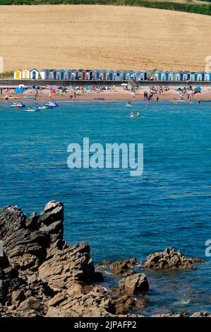Beach Huts, Broadsands Beach, Paignton, Devon, England Stock Photo - Alamy