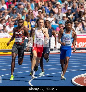 Ben Pattison of England competing in the 800m heats at the Commonwealth ...