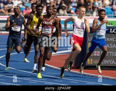 Ben Pattison of England competing in the 800m heats at the Commonwealth ...