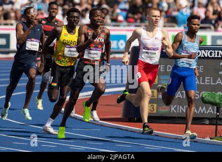 Ben Pattison of England competing in the 800m heats at the Commonwealth ...