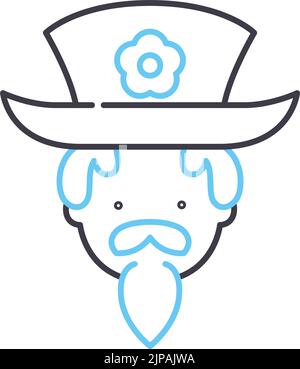 Rabbit trick icon outline vector. Magic hat. Wand show Stock Vector ...