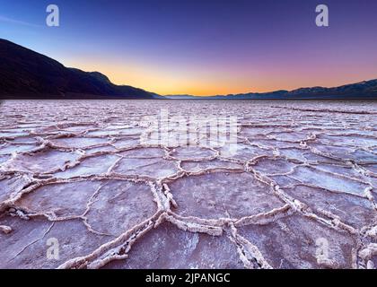 Sunrise, Bad Water Basin, Salt Flats Death Valley National Park ...