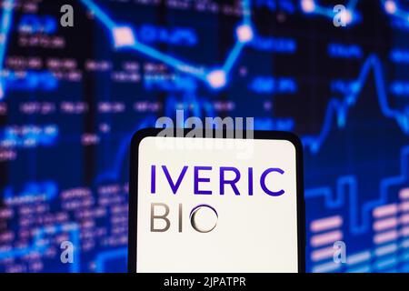 In this photo illustration, the IVERIC BIO logo is seen displayed on ...