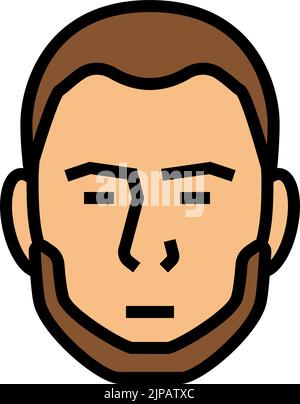 beard without mustache beard line icon vector illustration Stock Vector ...