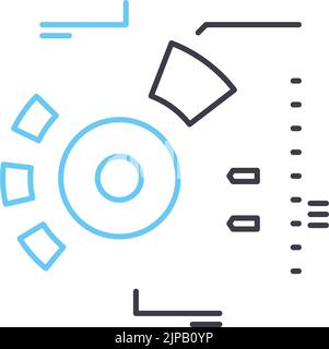 Zoom Gesture icon simple flat vector symbol outline collection set logo ...