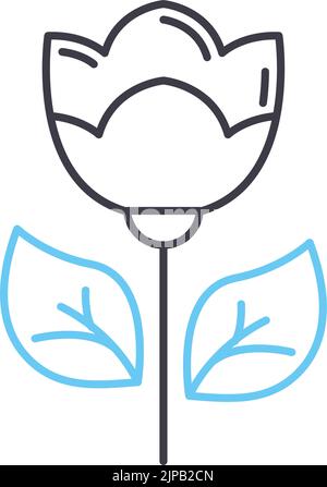 Simple line flower vector concept Stock Vector Image & Art - Alamy