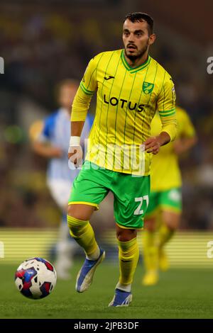 Norwich, UK. 16th Aug, 2022. Danel Sinani #21 of Norwich City ...