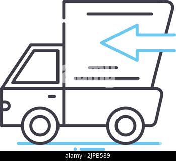 High speed services icon, linear isolated illustration, thin line ...