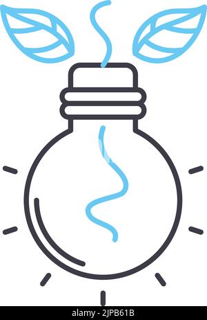 Ecology sun innovation icon. Outline ecology sun innovation vector icon ...