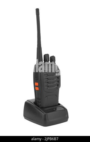 Radio communication device isolated on white background Stock Photo - Alamy