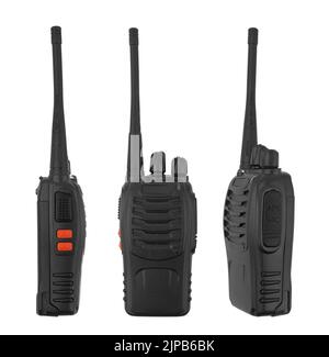 Radio communication device isolated on white background Stock Photo - Alamy