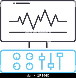 Recording video or audio button icon. Red record dot with REC text ...