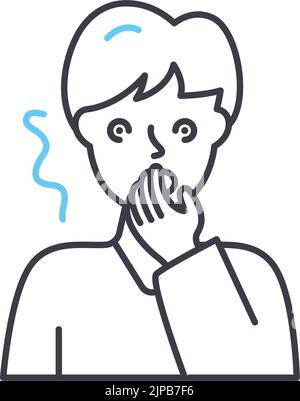 Nausea line icon. Isolated vector element Stock Vector Image & Art - Alamy