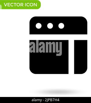 browser window icon. minimal and creative icon isolated on white ...