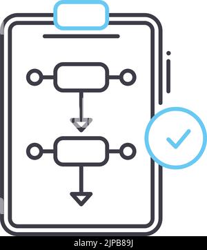 Work Plan outline icon. Thin line concept element from productivity ...