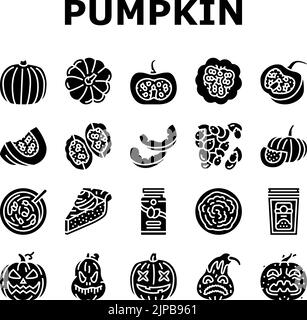 Thanksgiving glyph icon set, holiday symbols collection, vector ...