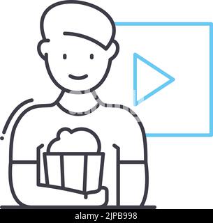 A vector illustration of people watching movie inside a movie theater ...