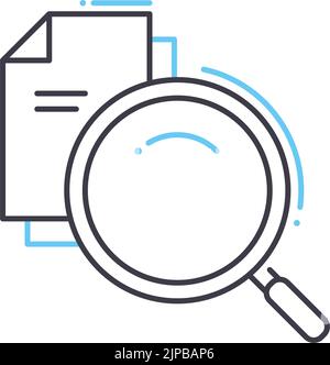 Search thin line icon, magnifier and find, optical sign vector graphics ...