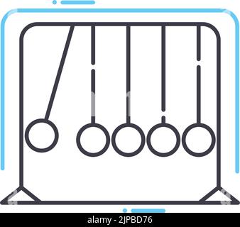 Perpetual motion icon, linear isolated illustration, thin line vector ...