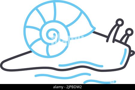 Snail shell icon, linear isolated illustration, thin line vector, web ...