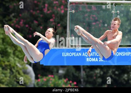 Rome, . 16th Aug, 2022. Oleksii Sereda, Sofiia Lyskun during European ...