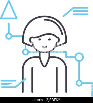 Personal development line icon concept. Personal development vector ...