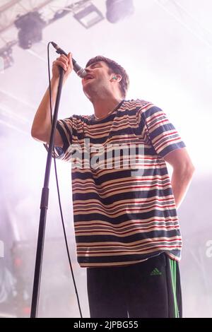 Grian Chatten of Fontaines D.C. performing at Release Athens Festival ...