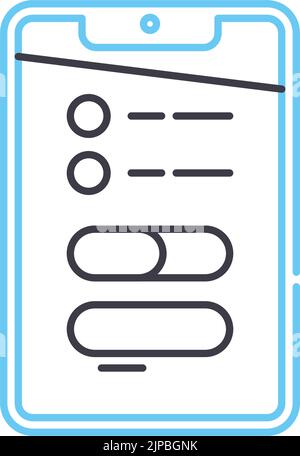 ui kit ux design line icon vector illustration Stock Vector Image & Art - Alamy