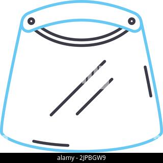 Protective face shield icon. Outline protective face shield vector icon ...