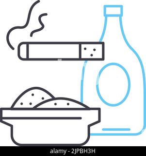 mind trigger line icon, outline symbol, vector illustration, concept ...