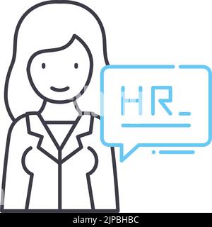 Human resources department concept , outline icon, linear sign, thin ...