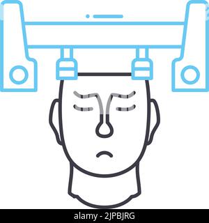 d printing line icon, outline symbol, vector illustration, concept sign ...