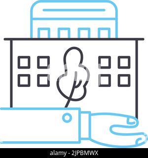 Home line icon. Graphic resource template, vector illustration Stock ...