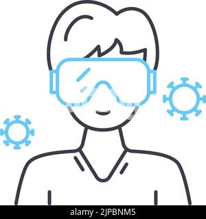 isolation line icon, outline symbol, vector illustration, concept sign ...
