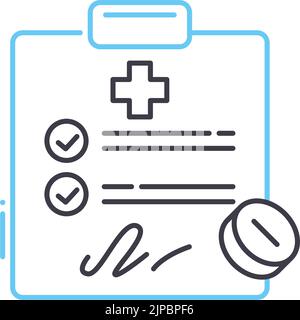 order line icon, outline symbol, vector illustration, concept sign ...