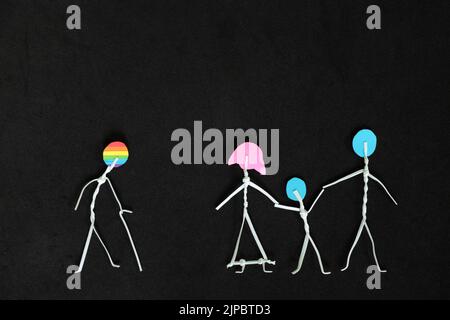LGBT or LGBTQ abandoned elderly, growing old single and alone concept ...