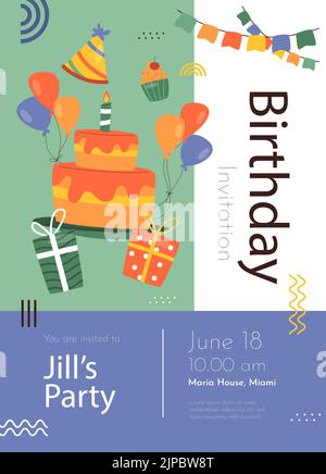 Kids colorful hand drawn vector inscription I love you grandma on ...