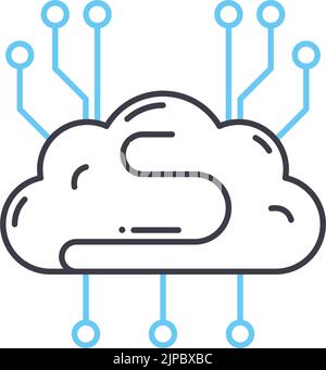 Artificial neural network icon set in glyph style. Machine learning, ai ...