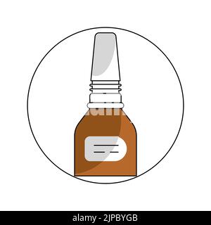 Round template pharmacy icon, medicament and pharmaceutical symbol ...