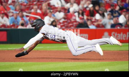 Colorado Rockies' Connor Joe against the San Francisco Giants during a ...