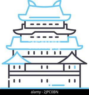 Samurai ramen icon. Outline samurai ramen vector icon color flat ...