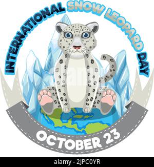 International snow leopard day illustration Stock Vector Image & Art ...