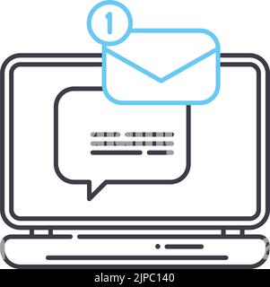 mail notification thin line icon Stock Vector Image & Art - Alamy