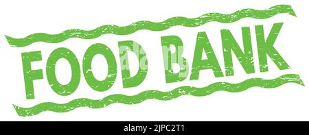 FOOD BANK text written on blue-black grungy stamp sign Stock Photo - Alamy
