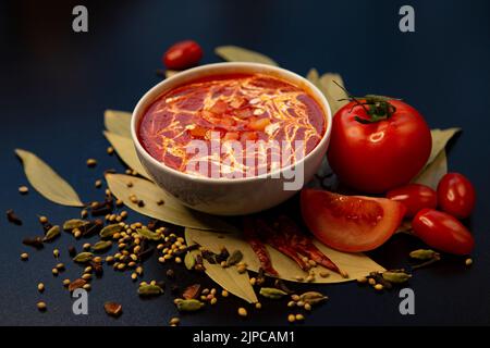 Traditional indian food with a lot of spises Stock Photo - Alamy