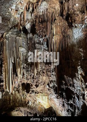 Cave near Porec with chalk stone with dripstone Stock Photo - Alamy