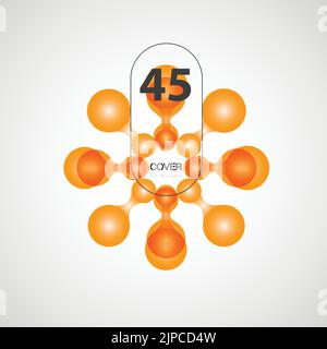 Circle connectivity design. Abstract geometric background. Modern ...