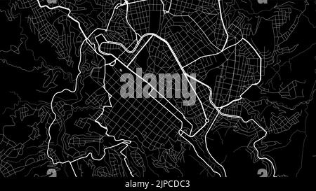 Vector map of Sucre, Bolivia. Urban city in Bolivia, America. road map ...