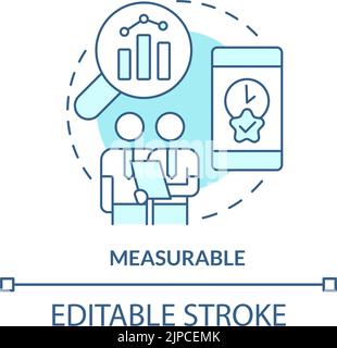 Measurable turquoise concept icon Stock Vector Image & Art - Alamy
