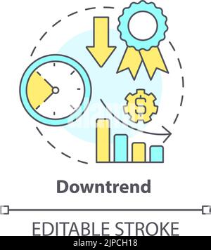 Downtrend Line Icon Stock Vector Image & Art - Alamy